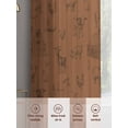 Farm Animals Sheer Curtains 84 inches Long, Brown Farmhouse Chicken Cow ...