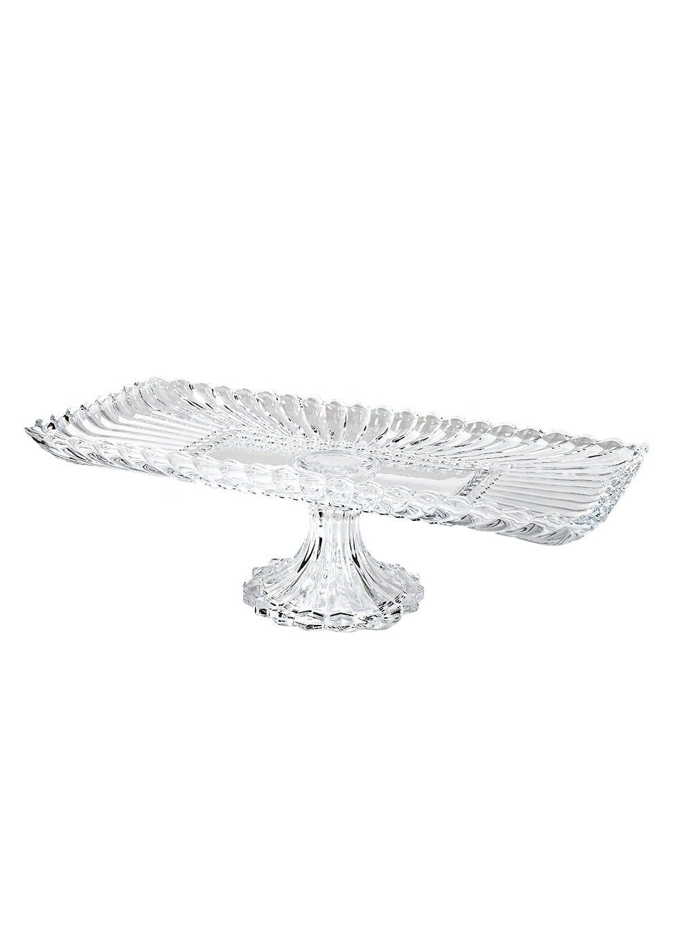 Serene Spaces Living Rectangle Glass Dessert Tray, Clear - Walmart.com