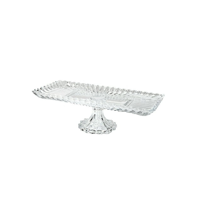 Serene Spaces Living Rectangle Glass Dessert Tray, Clear - Walmart.com