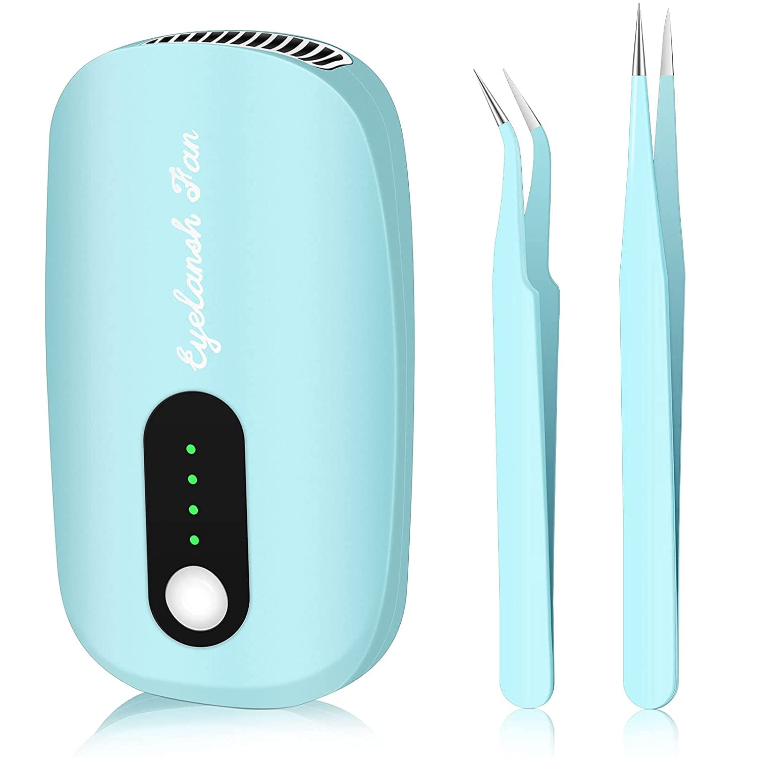 3 Pieces Eyelash Fan and Tweezers set, Handheld Eyelash Fan ...