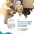 Ceptics World Travel Adapter Kit - 2 USB + 2 US Outlets, Surge ...