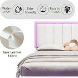 4 EVER WINNER Full Size LED Bed Frame, Full Floating Bed Frame with LED ...
