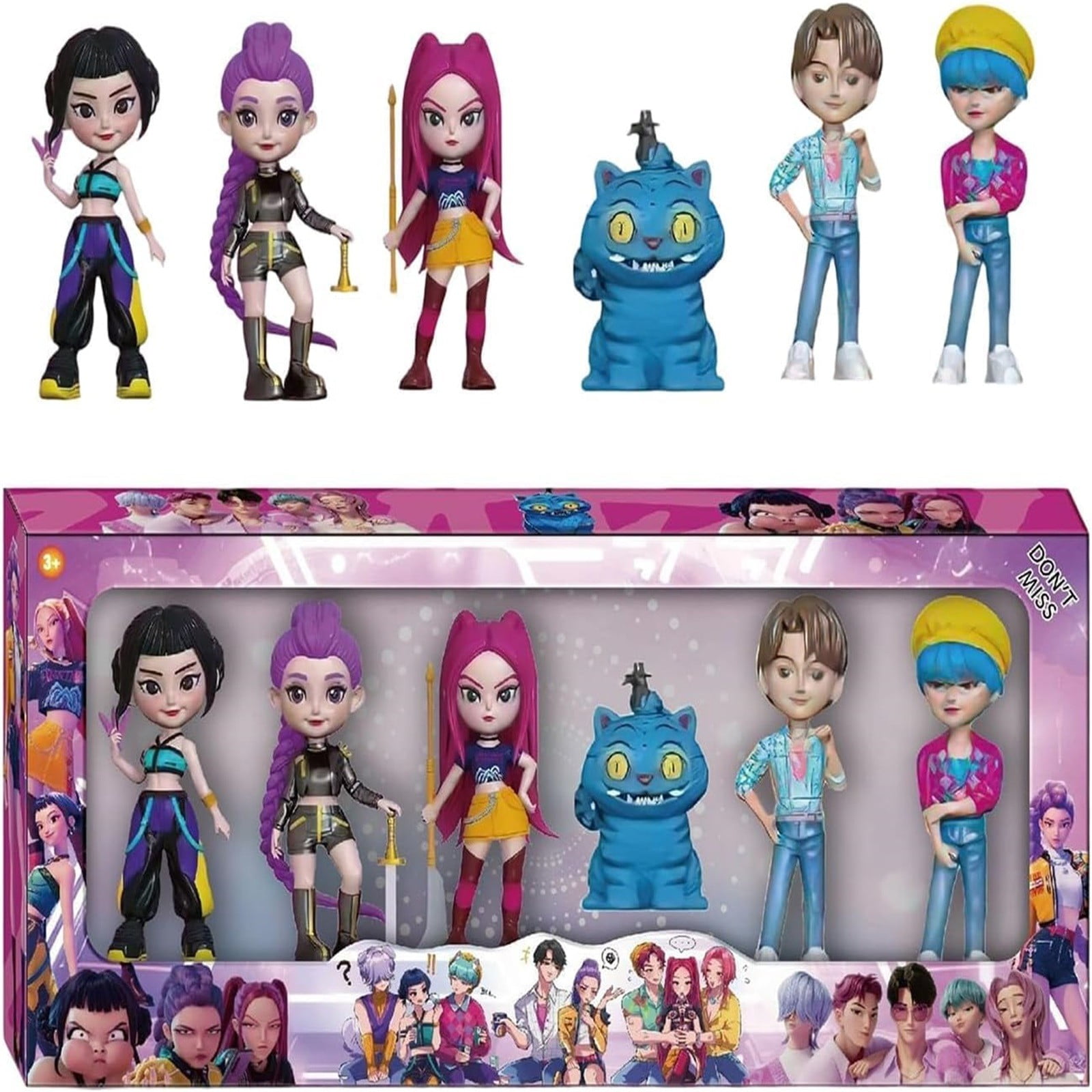 Pop Star Singers Animation KPop Devil Huntrixs Toys Gifts Box 6-Pack ...