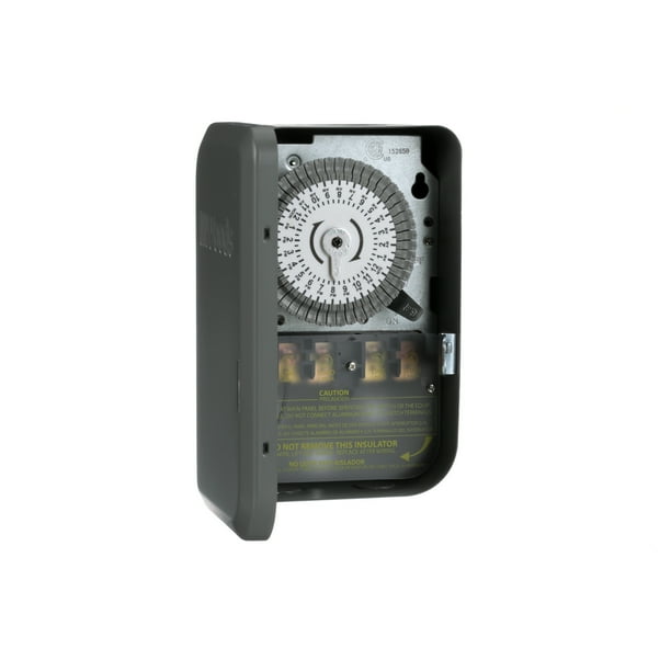 Woods 59104WD 208-277V 40A DPST Indoor 24-Hour Mechanical Time Switch ...