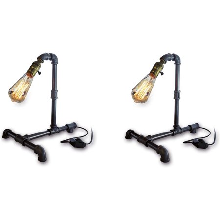 Pack of 2 Loft Living Designer Steampunk Water Piping Desk Top Table ...