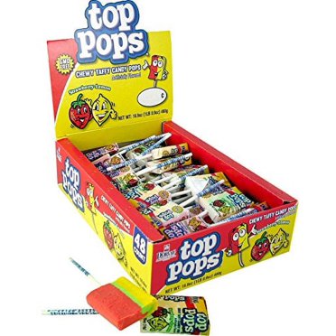 Top Pops Taffy pops Assorted Flavors 48ct - Walmart.com