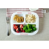 Health Beet Kids Portion Plate for Toddlers with Dividers, Reusable ...