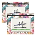 ALAZA Retro Birds Flower Pattern Pencil Pouch 3 Ring Binder with Clear ...