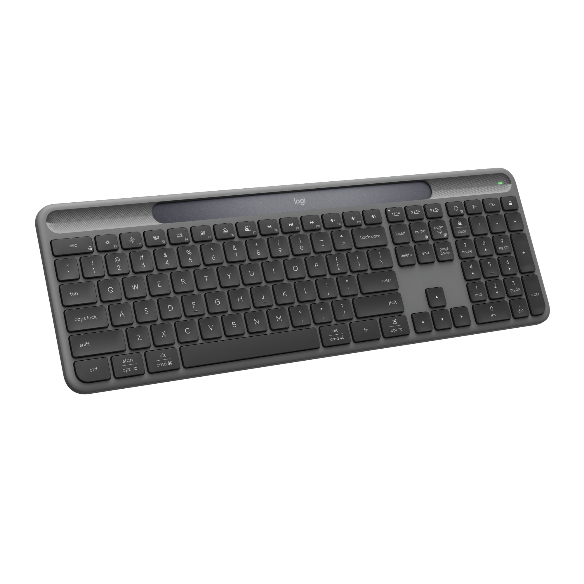 Logitech Signature Slim Solar+ Wireless Bluetooth Keyboard Graphite 920013755