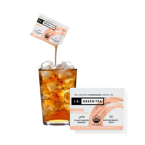 Peach Green Tea - Natural & Organic Liquid Tea Packets (8 servings per ...