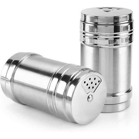 HTAIGUO Stainless Steel Spice Shaker, Salt and Pepper Shakers,Dredge ...