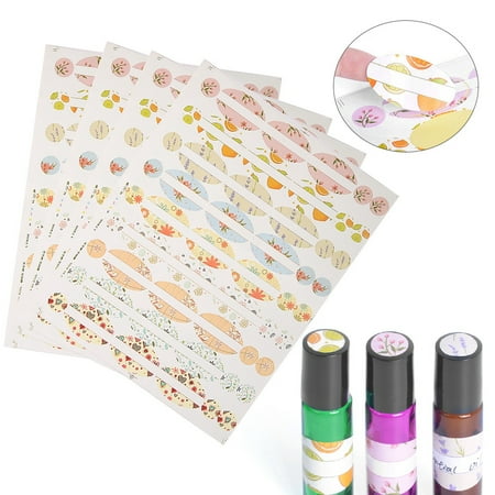 Rdeghly Essential Oil Bottle Cap Sticker,4 Sheets Empty Essential Oil ...
