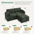 HONBAY 78" L Shaped Sectional Modular Sofa Set, Chenille Sofa Cloud ...