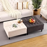 Litake 33" Large Square Ottoman with Storage, Lift Top Coffee Table ...