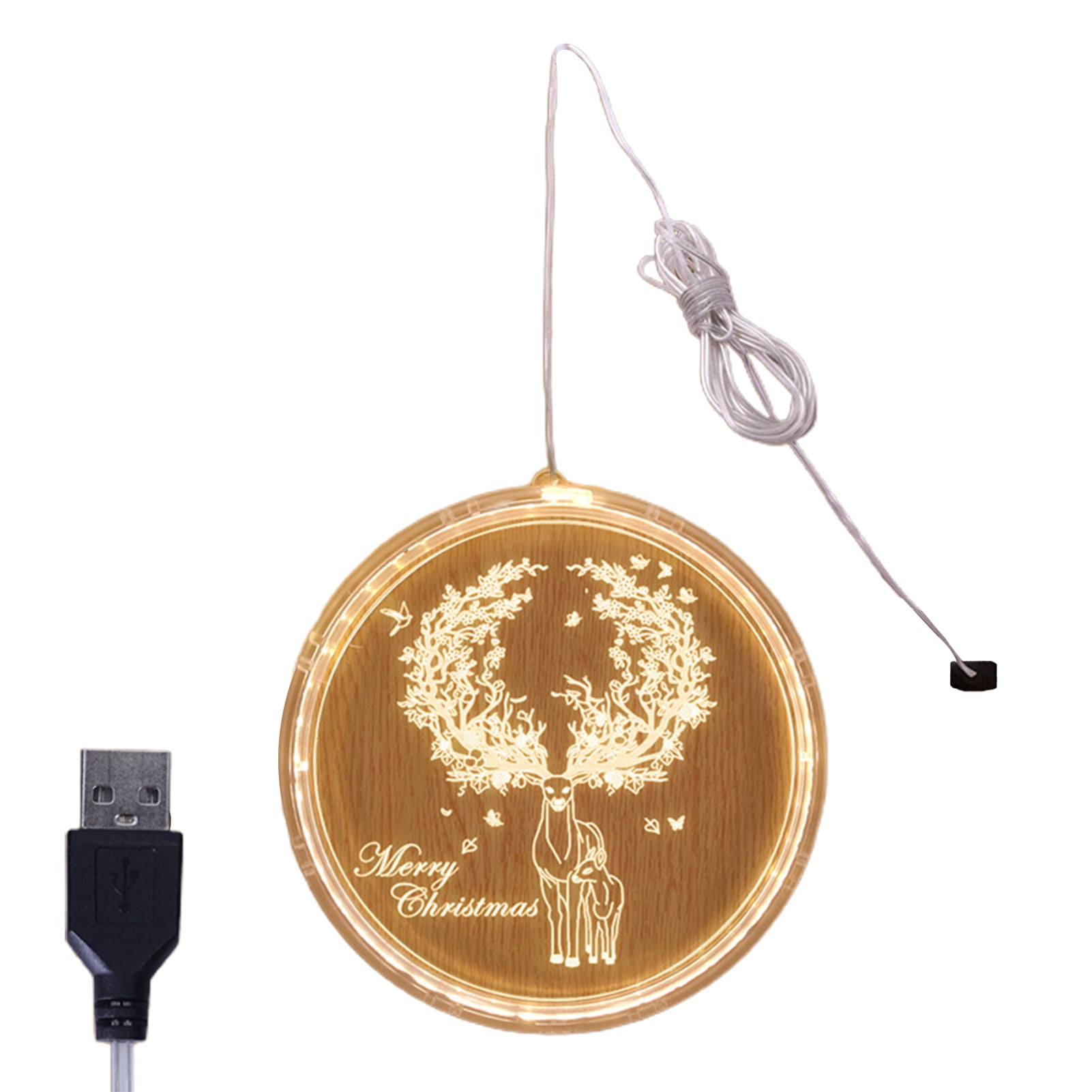 Christmas String Lights LED Decorative Novelty Hanging 3D Lights with ...