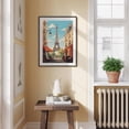 Affixzi Paris Eiffel Tower Watercolor Travel Poster, Vintage French ...
