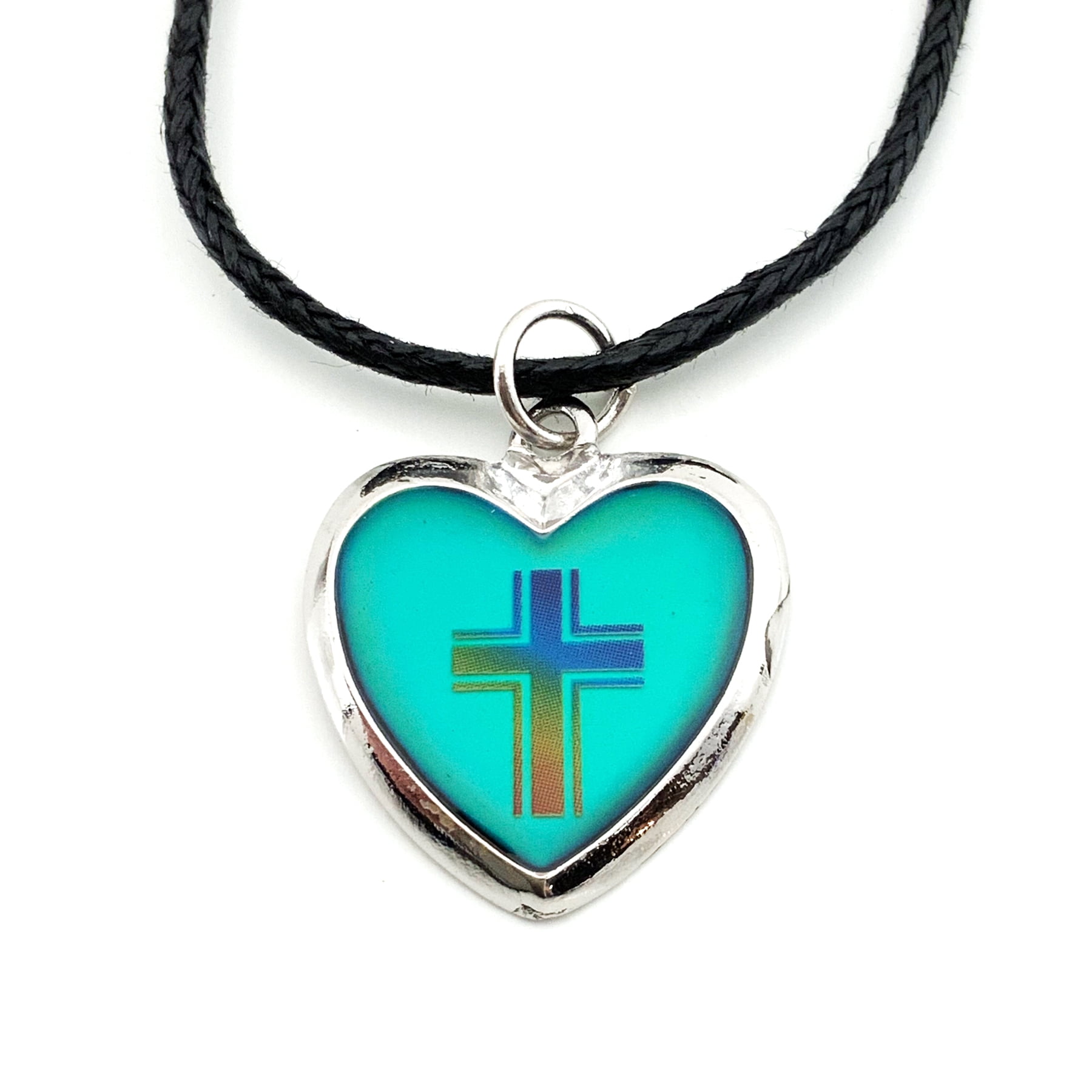 Heart Mood Cross Color Change Necklace - Walmart.com