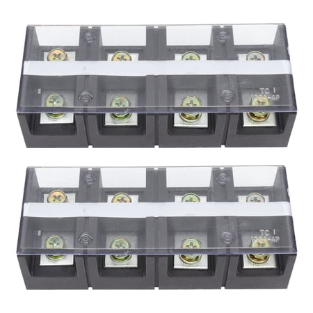 Apuakthei 2pcs Wire Barrier Block Terminal Strip 600V 100A TC Fixed ...