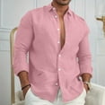 CUSTG Men Blouse Summer Solid Color Casual Plus Size Shirt Mens ...
