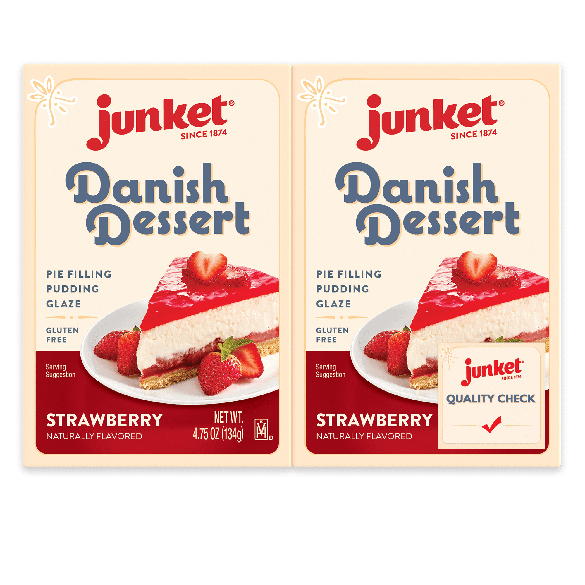 Junket Danish Dessert Strawberry, 4.75 Ounce (Pack of 2) - Walmart.com