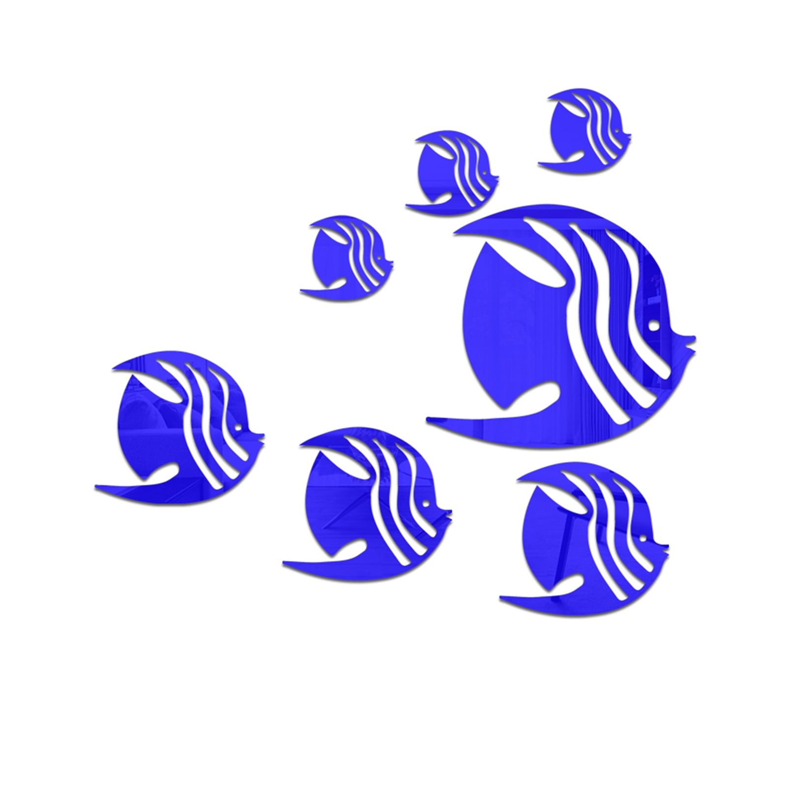 Wall Stickers Sea Animals Fishes Theme Waterproof Acrylic Wall Decor ...