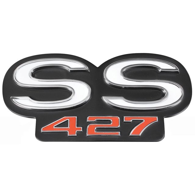 JEGS 90390 SS 427 Grille/Rear Panel Emblem 1966 Chevy Chevelle SS 427 ...