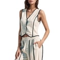 2 Piece Set for Women Vest Top and Pants Suit Business Casual Clothing ...