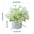Artificial Chrysanthemum Flowers Silk Cloth & Plastic Bouquet, Potted ...