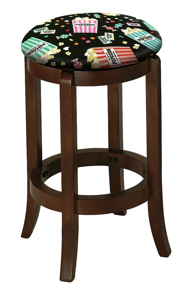 The Furniture King Wood Bar Stool Espresso Finish 24" Tall Kitchen Game ...