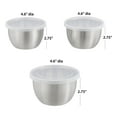 Mainstays Stainless Steel Prep Bowl Set 6 Pieces with Lids, 2-Cup ...