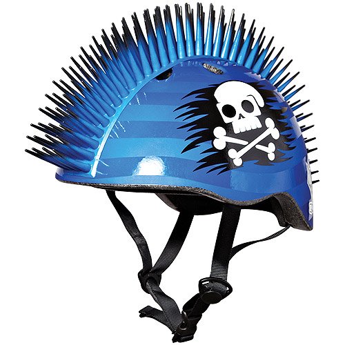 Raskullz Pirate Mohawk Blue/Black Bike Helmet, Child - Walmart.com