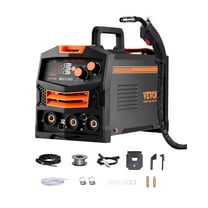 VEVOR MIG Welder, 130Amp Synergic Mig Welding Machine, 110V Gasless ...