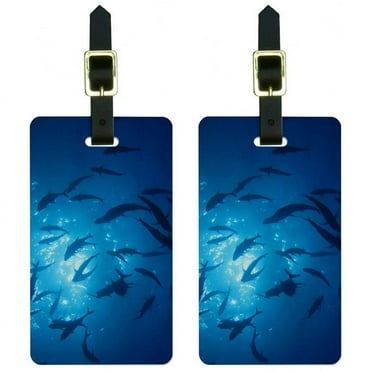 Bass Fish Fishing Jumping Out of Water Luggage Tags Suitcase ID, Set of ...