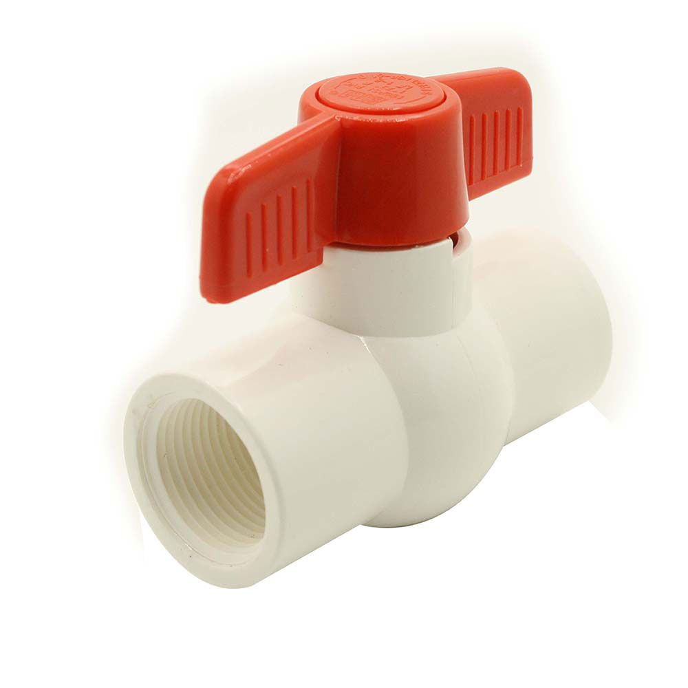 Thrifco 6415425 2 Inch Threaded PVC Ball Valve - Red Handle (Economy ...