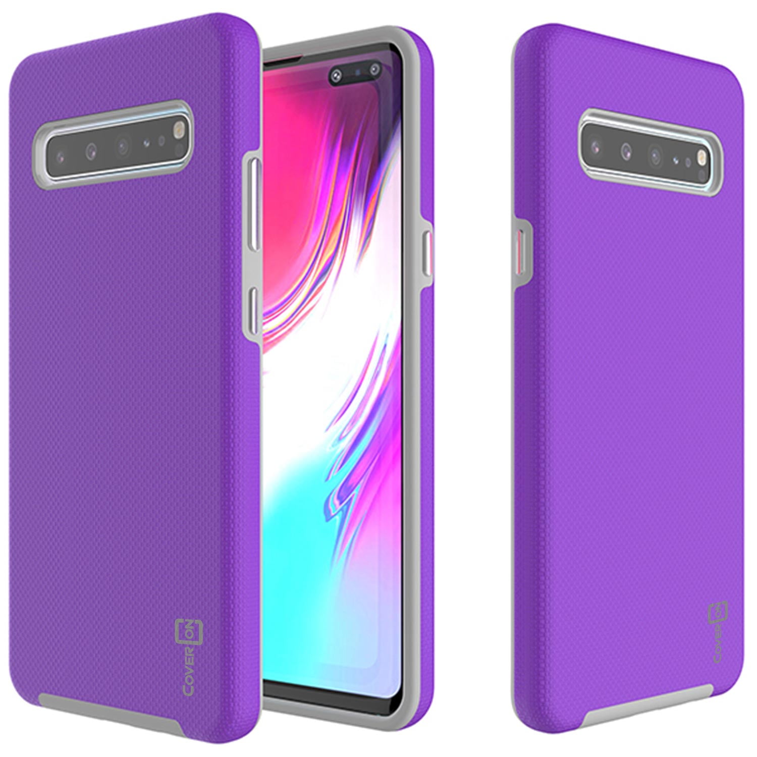 CoverON Samsung Galaxy S10 5G Case, Rugged Series Protective Hybrid ...