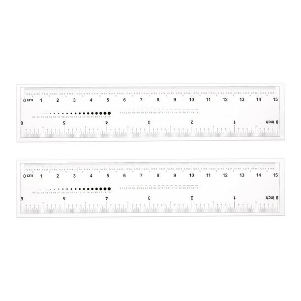 Flexible Ruler 6 Inch 0.1mm Scale PET Plastic Film Straight Ruler, 2 ...