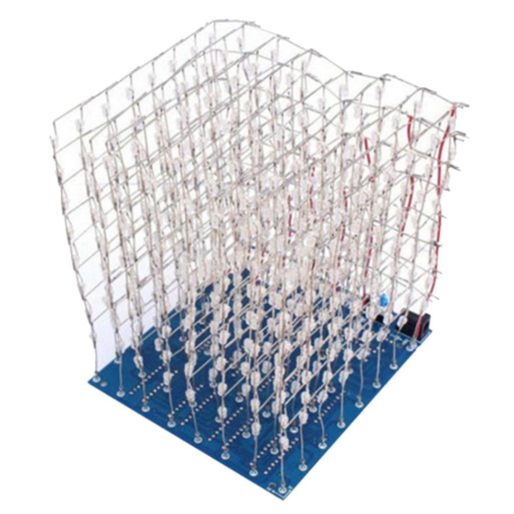 DIY 8x8x8 LED 3D Square Electronic Sarter Board De Soldadura ...