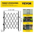 VEVOR Single Folding Security Gate, 5' H x 5-1/2' W Folding Door Gate ...