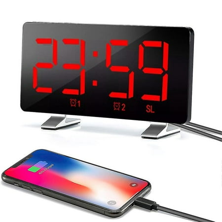 Digital Alarm Clock, Alarm Clocks For Bedrooms With Fm Radio, Dual ...