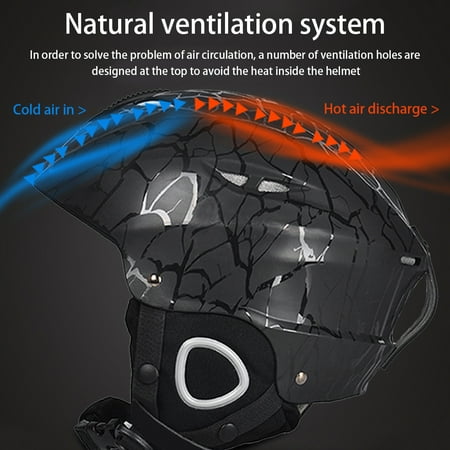 Adult Ski Helmet Adjustable Cycle Helmet Lightweight Head Protection ...