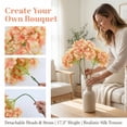 Unique Bargains 6Pcs Artificial Hydrangea Flowers Silk Bouquet Orange ...