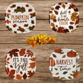 Kane Fall 8 inch Melamine Appetizer Plates, Set of 4, Multi-Color ...