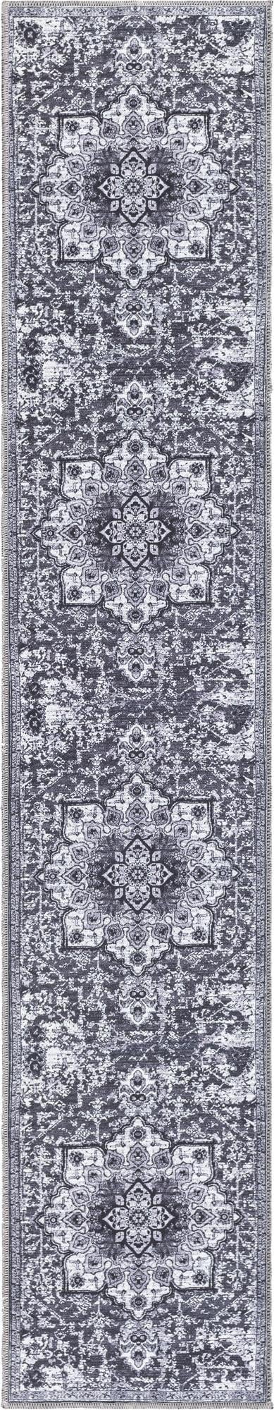Rugs.com Francesca Collection Washable Rug – 10 Ft Runner Dark Gray ...