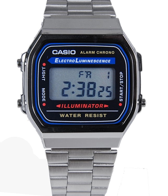 Men's Core A168WA-1 Silver Stainless-Steel Quartz Watch - Walmart.com