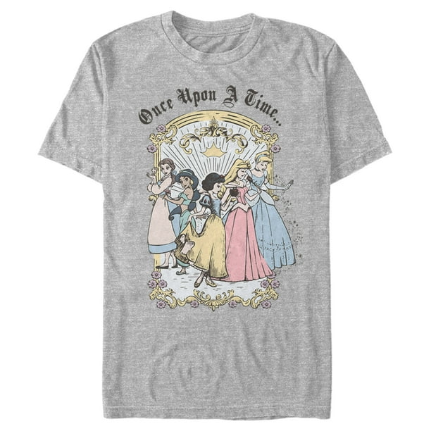 Men's Disney Princesses Classic Once Upon a Time Graphic Tee Athletic ...