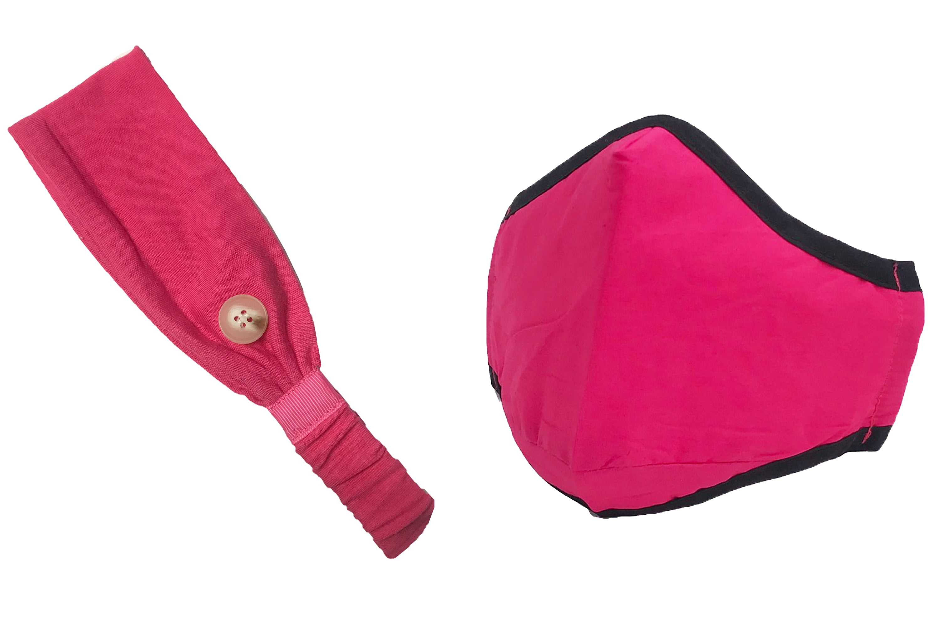 Girlie Girl Face Mask and Headband Set Cloth Covering Adult - Hot Pink ...