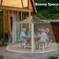 Costway Outdoor Enclosure Yard Fabric 8-12 FT Patio Umbrella Table Mesh ...