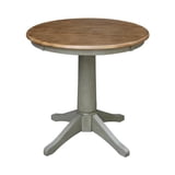 30'' Round Solid Wood Pedestal Dining Table with 2 Emily Ladder Back ...