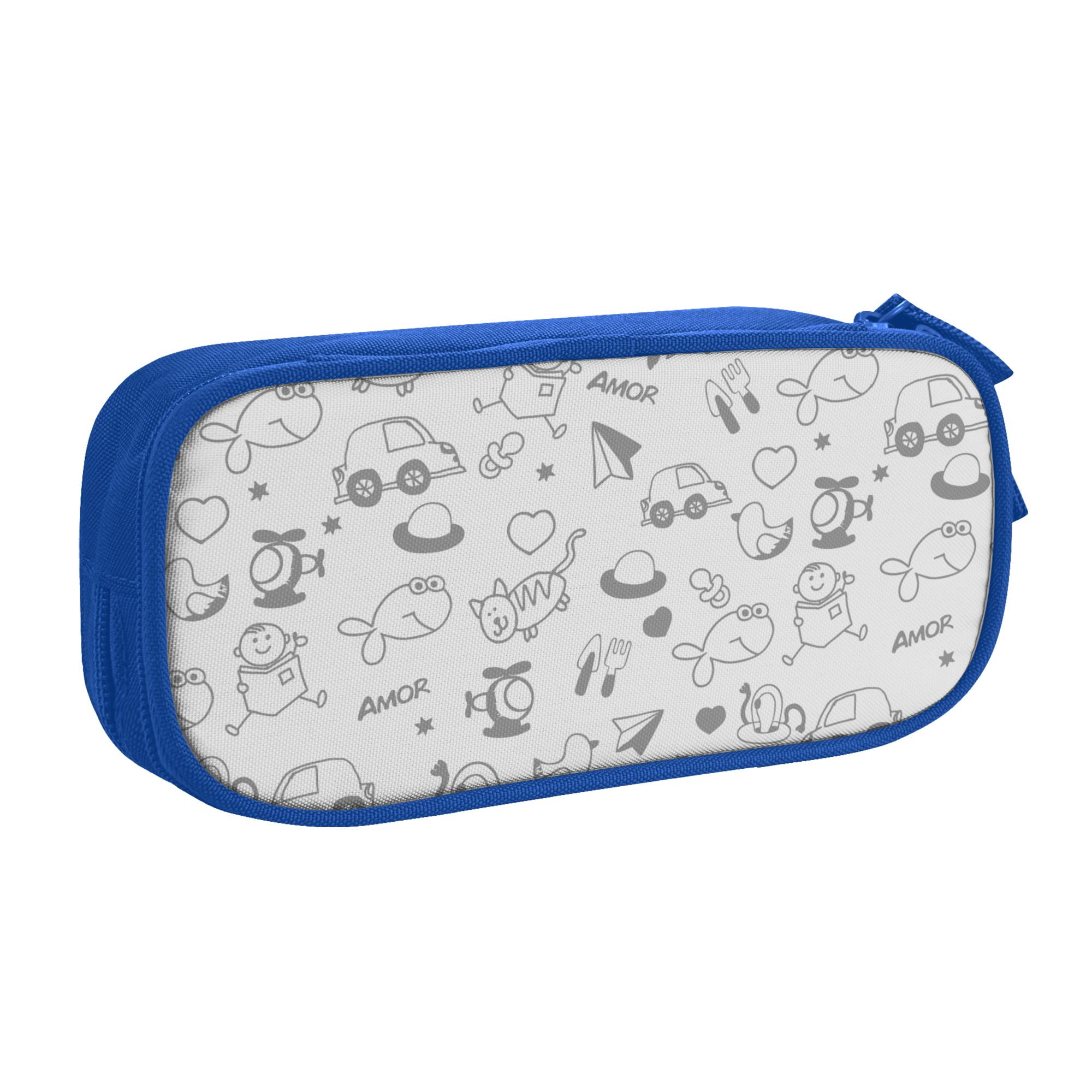TEQUAN Large Capacity Pencil Case, Funny Car Doodles Pattern Pencil ...