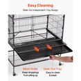 KFFKFF Bird Cage, 31.5 x 20.5 x 52 inch, Flat Top, Durable Wrought Iron ...